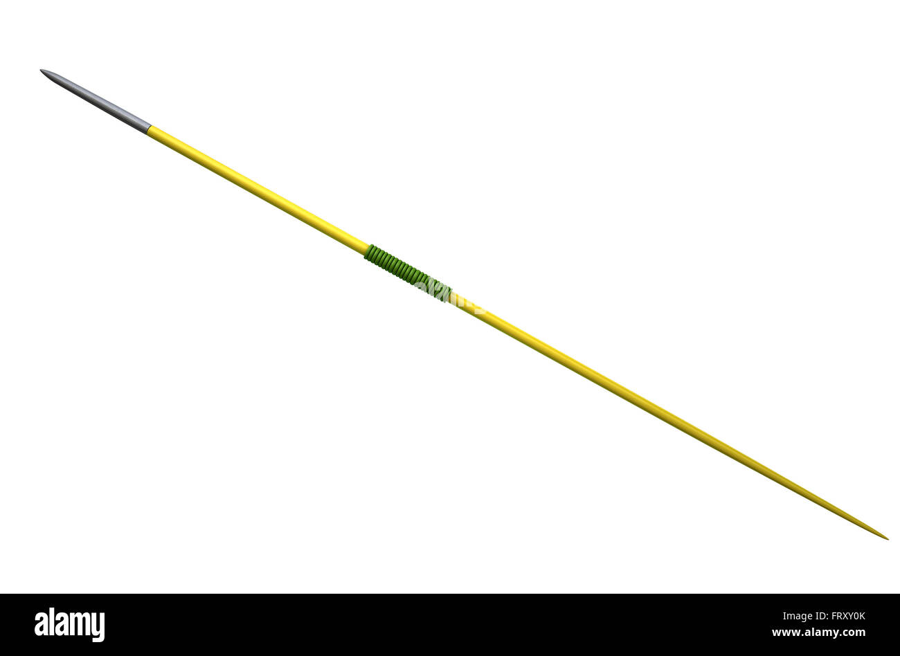 A regular athletics javelin on an isolated white studio background ...