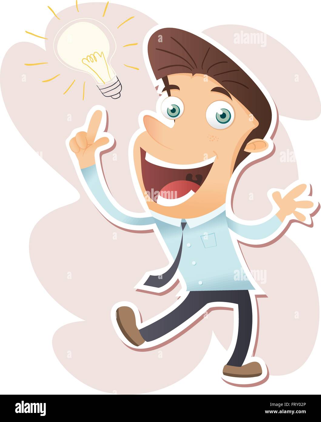 Cartoon businessman get an idea Stock Vector Image & Art - Alamy