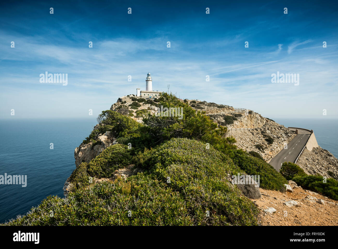 Lighthouse, Cap Formentor, Majorca, Balearic Islands, Spain Stock Photo ...