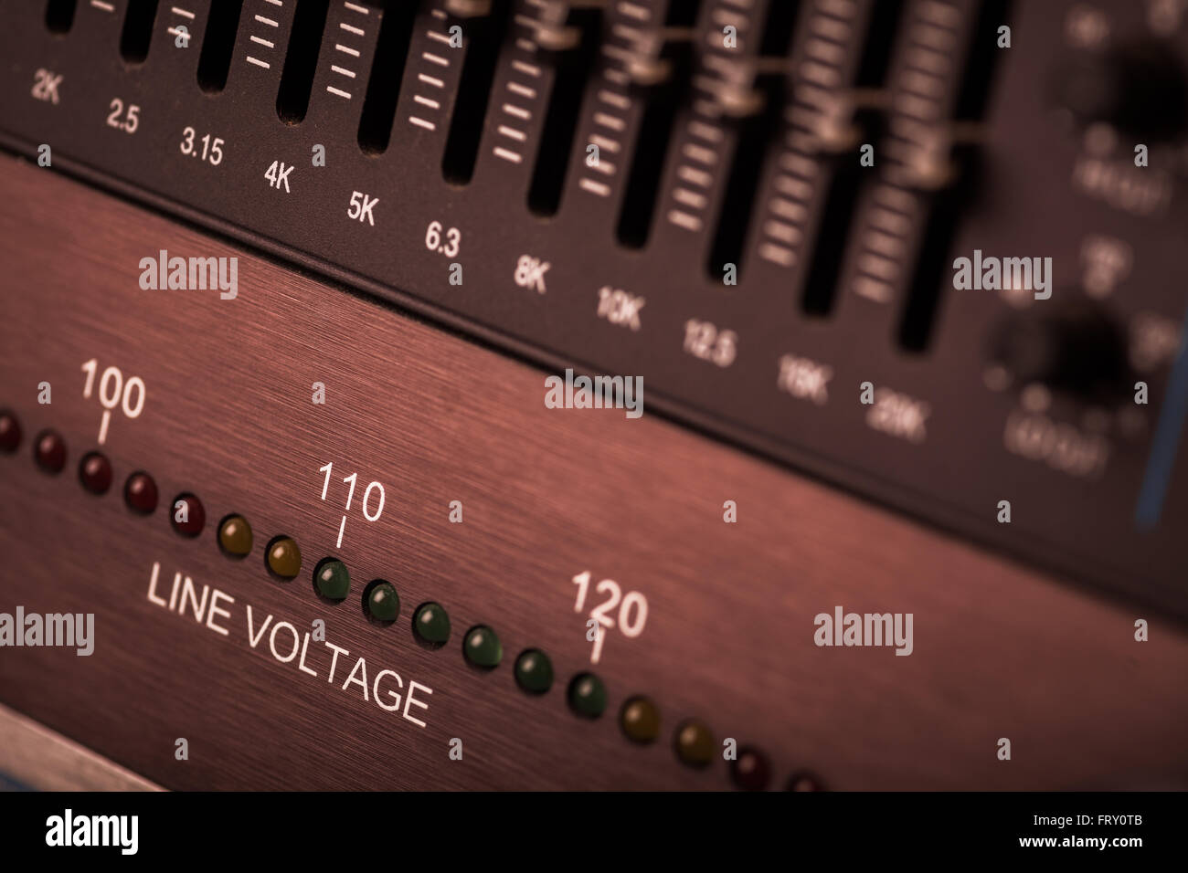 Color image of many buttons in a sound recording studio Stock Photo - Alamy