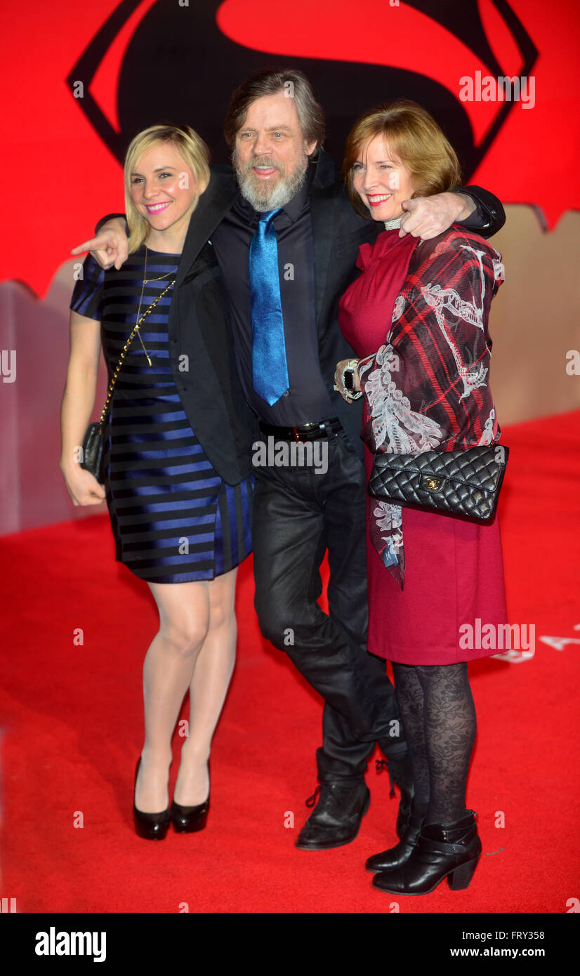 Mark hamill at the european premiere of batman v superman hi-res stock ...