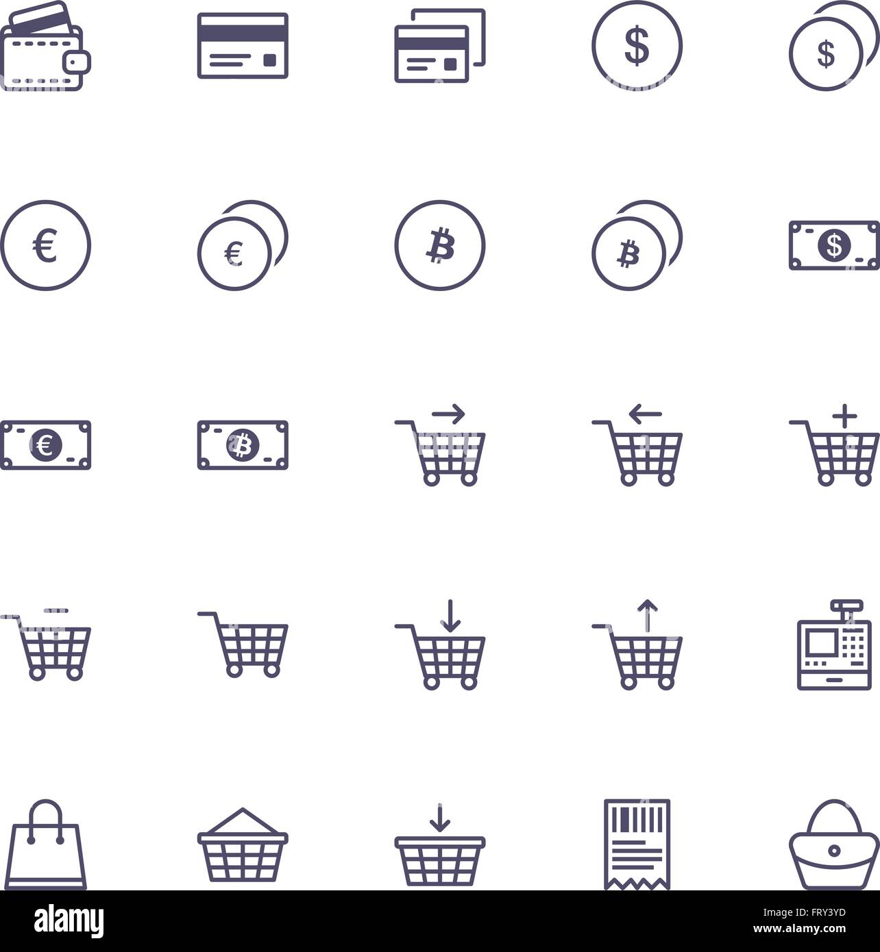 Flat icons set design Stock Vector Images - Alamy