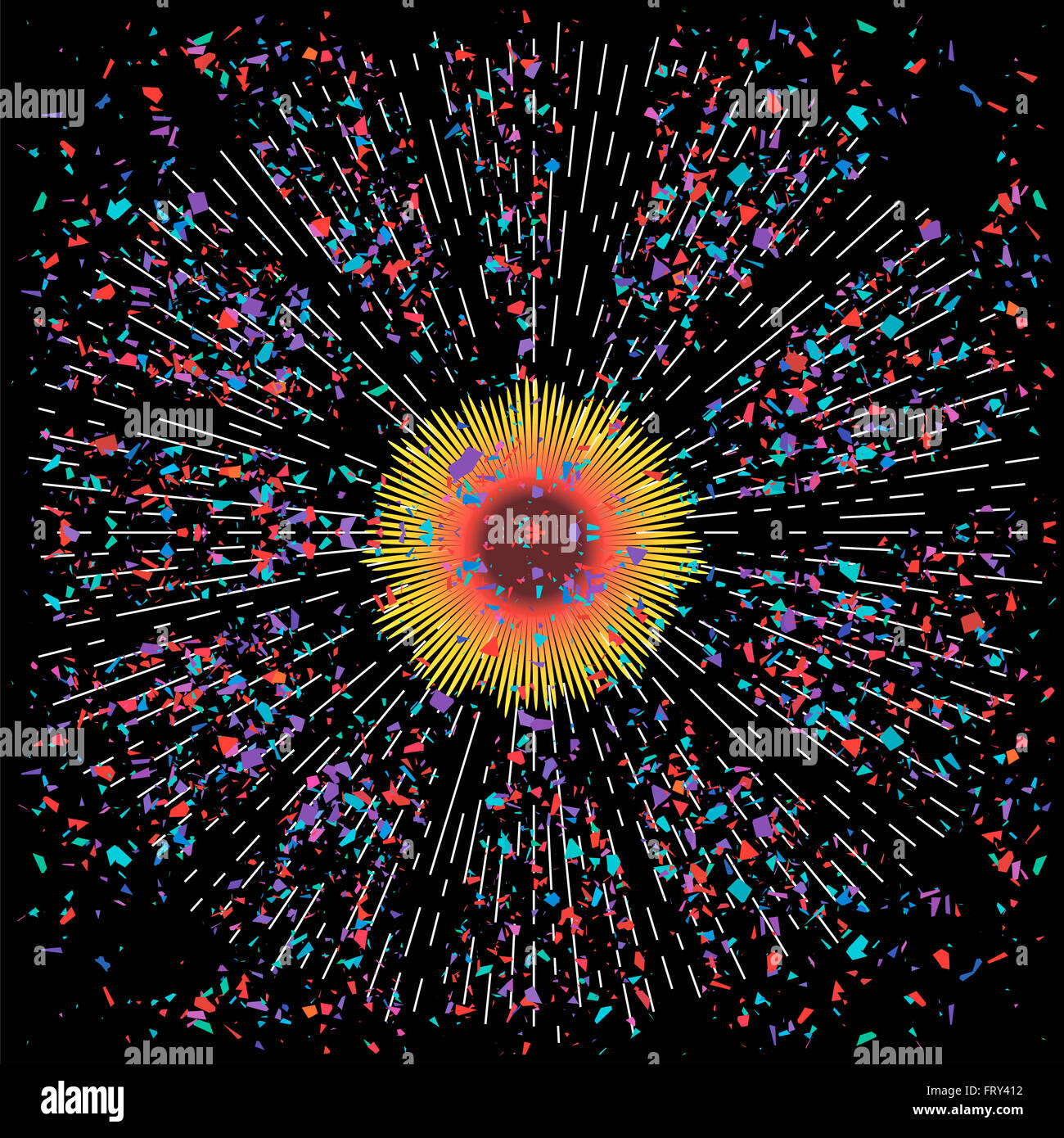 Star Explosion with Particles Stock Photo - Alamy