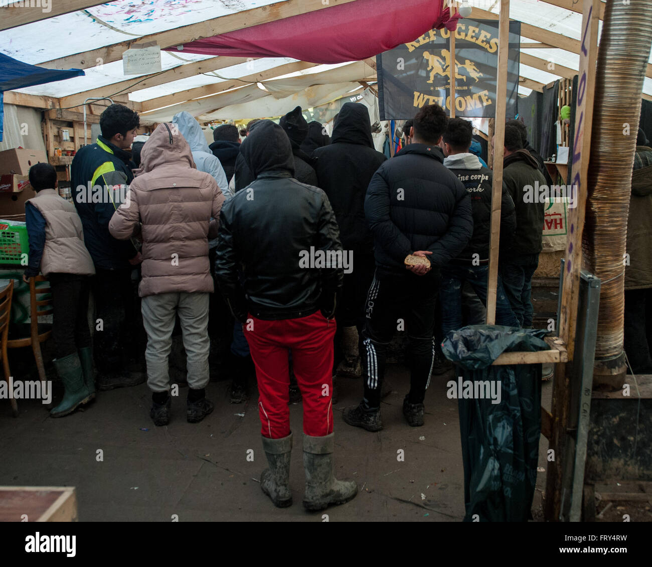 A sense of eeriness prevails as rain and wind force refugees to stay in ...