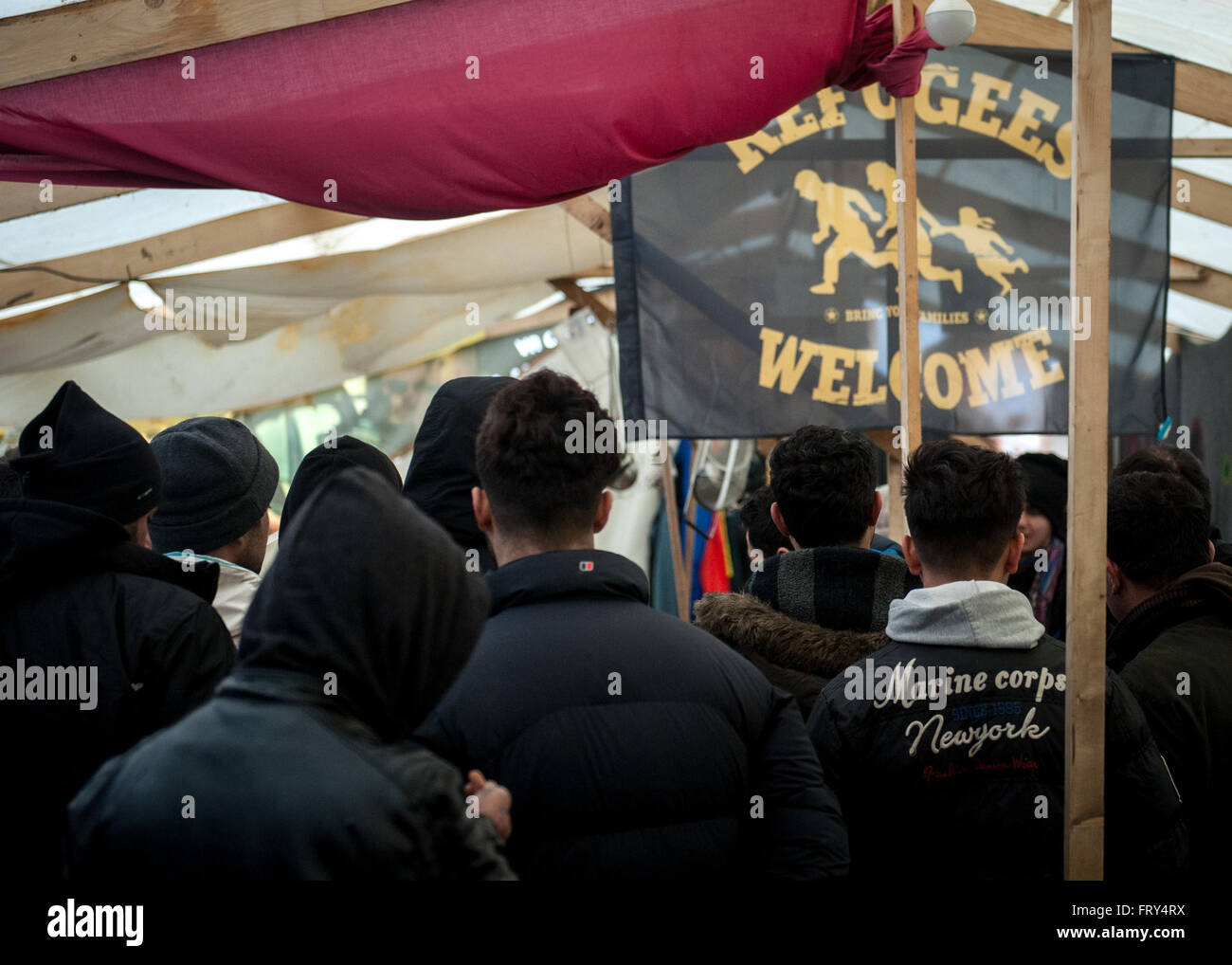 A sense of eeriness prevails as rain and wind force refugees to stay in ...