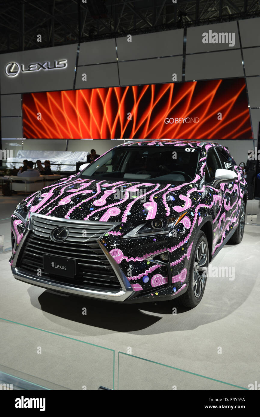 Manhattan, New York, USA. 23rd Mar, 2016. Lexus RX, decorated with old ...