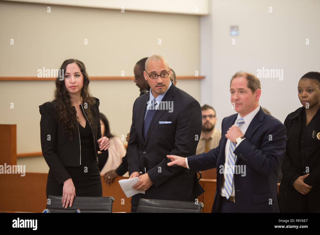New York, NY, USA. 23rd Mar, 2016. Attorneys REBECCA FREEDMAN and GLENN ...