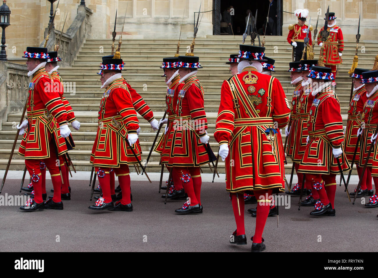 Windsor, UK. 24th March, 2016. The Queen's Bodyguard of the Yeoman of ...