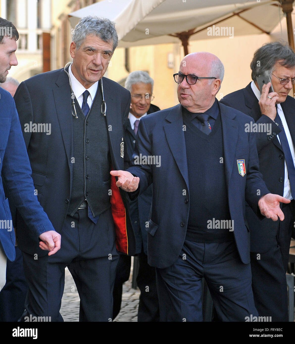 Udine, Italy. 24th March, 2016. The President of the Football ...