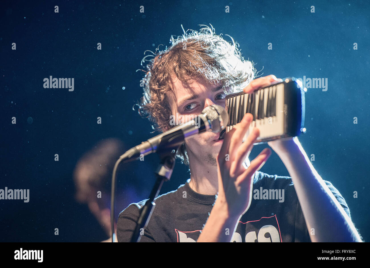 Berlin, Germany. 21st Mar, 2016. Musician Henning May performs during a ...