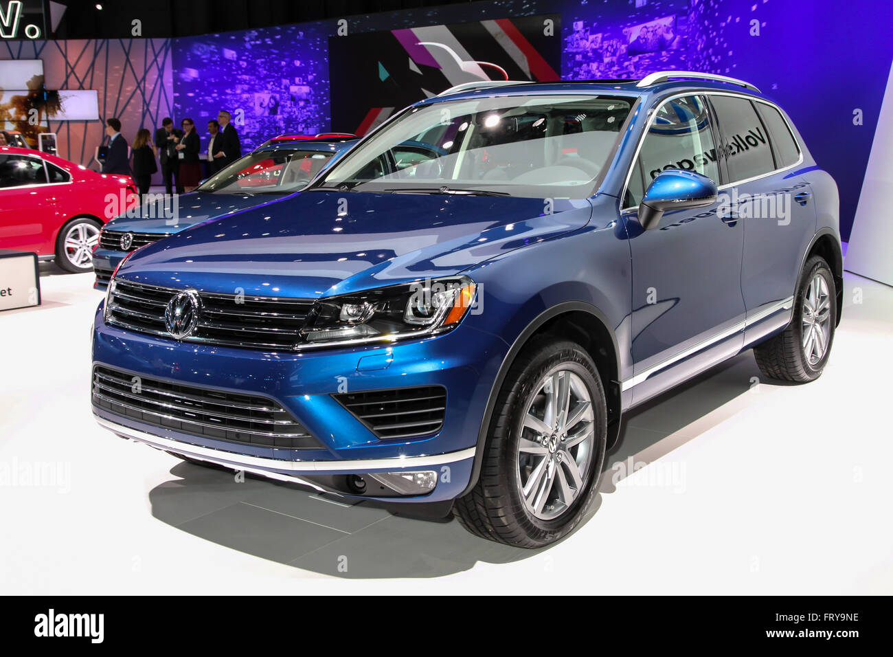 Manhattan, New York, USA. 23rd Mar, 2016. A Volkswagen Touareg shown at ...