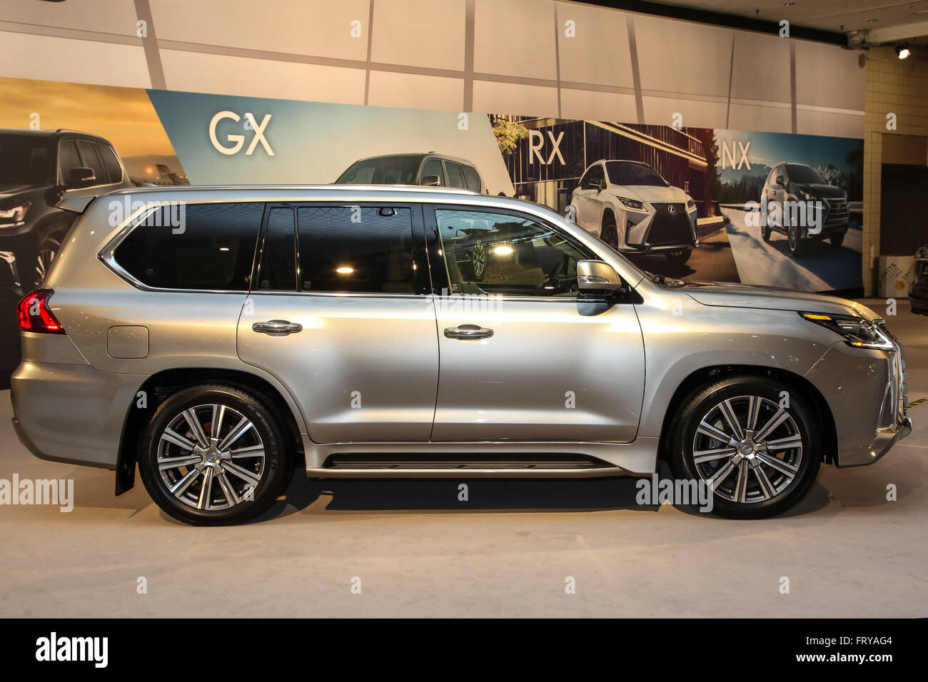 Manhattan, New York, USA. 23rd Mar, 2016. A Lexus LX 570 shown at the ...