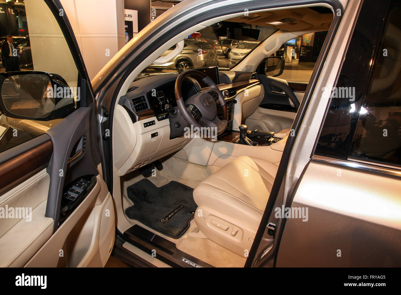 Manhattan, New York, USA. 23rd Mar, 2016. A Lexus LX 570 shown at the ...