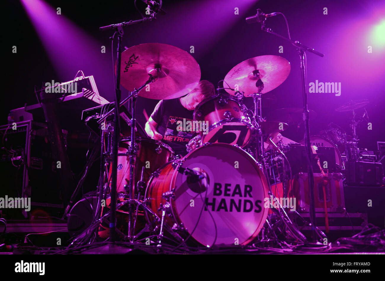 Norfolk, VIRGINIA, USA. 23rd Mar, 2016. BEAR HANDS comes out to rock as ...