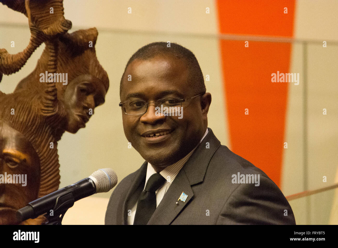 New York, NY. 24th March 2016. Vandi Chidi Minah, Sierra Leone's UN ...