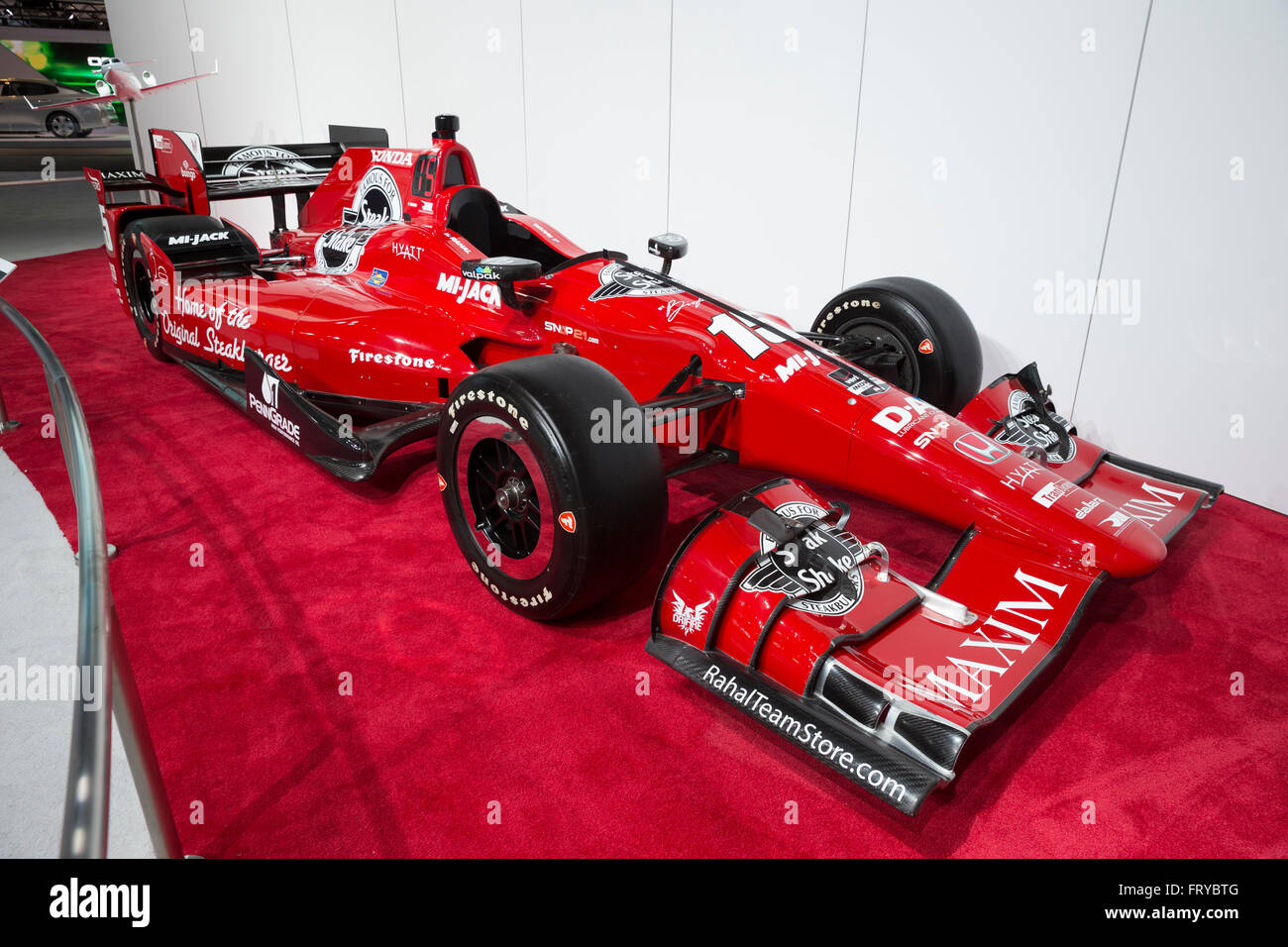 New York, NY USA - March 24, 2016: Honda 2015 Rahal Dallara Indy race ...