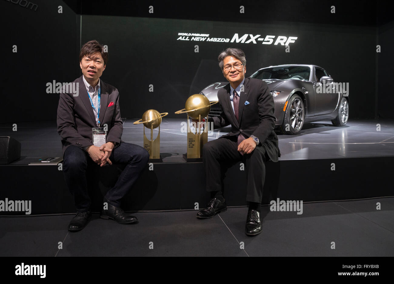 New York, NY USA - March 24, 2016: Masashi Nakayama, Nobuhiro Yamamoto ...