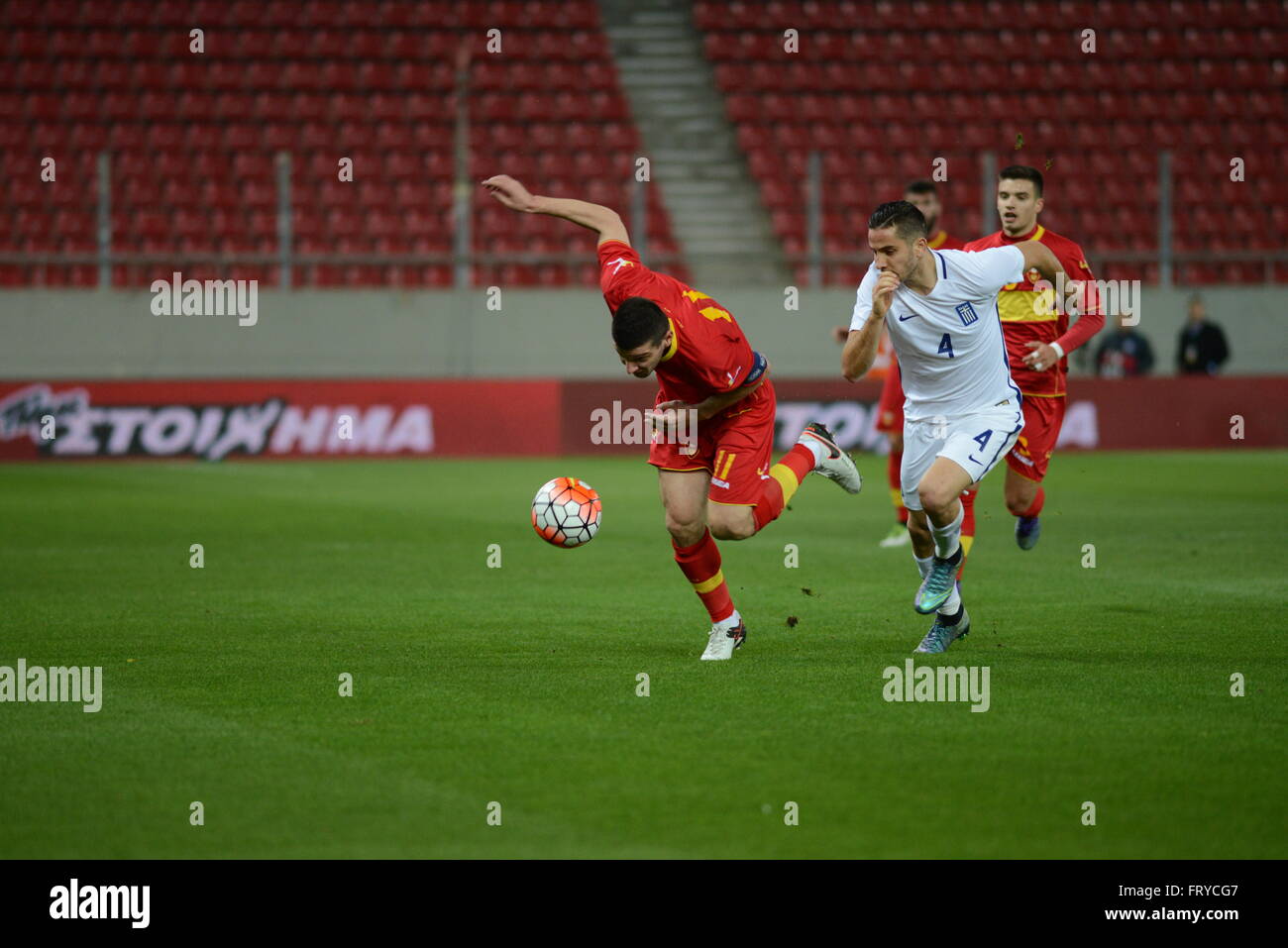Athens, Greece. 24th Mar, 2016. Friendly football match between men's ...
