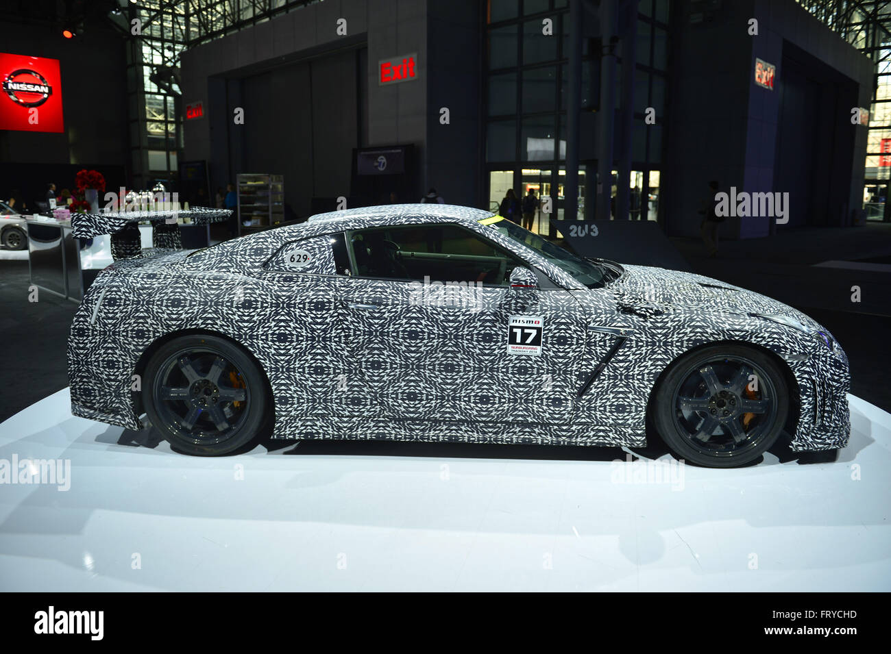 Manhattan, New York, USA. 23rd Mar, 2016. The camouflaged 2013 Nissan ...