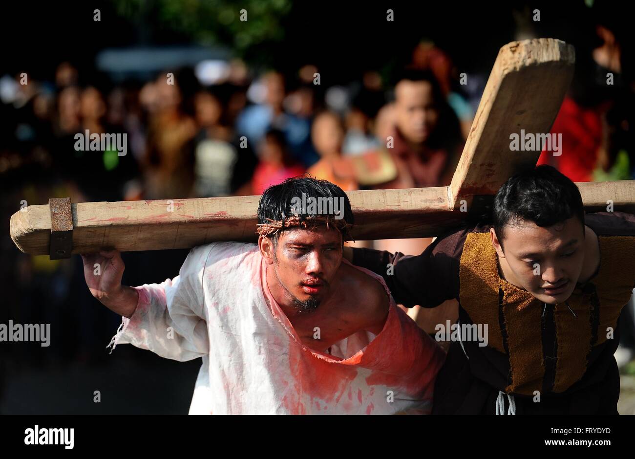 Surabaya, Indonesia. 25th Mar, 2016. Indonesian Catholic devotees ...