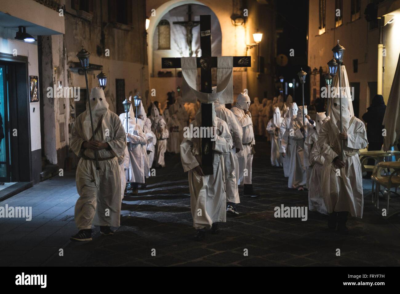 Minori, Italy. 24th Mar, 2016. On the afternoon of Maundy Thursday ...