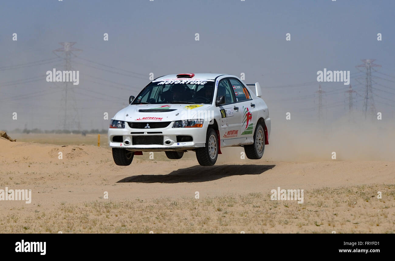 Kuwait City, Kuwait. 25th Mar, 2016. Lebanese driver Rodolphe Asmar and ...