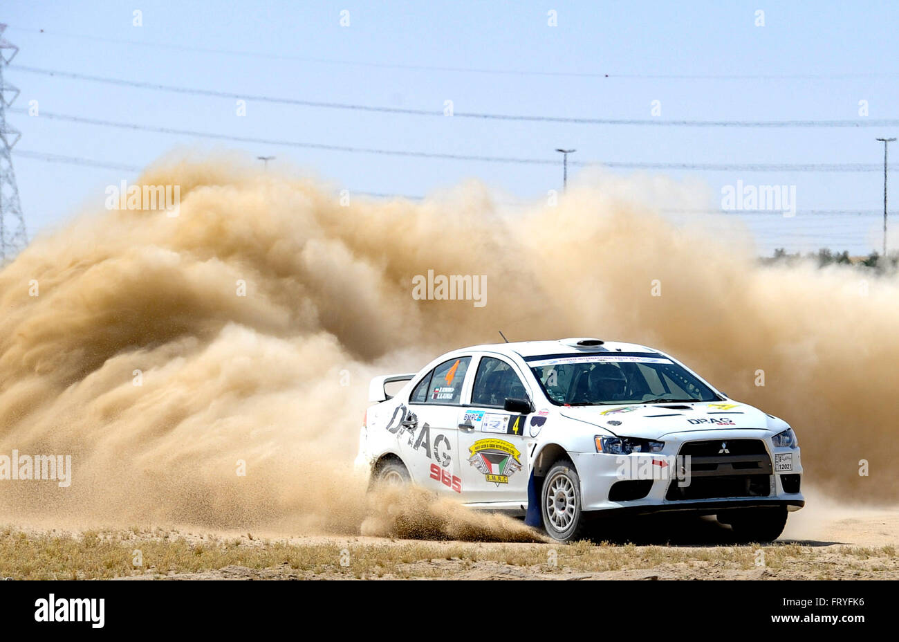 Kuwait City, Kuwait. 25th Mar, 2016. Kuwaiti driver Mshari Althefiri ...