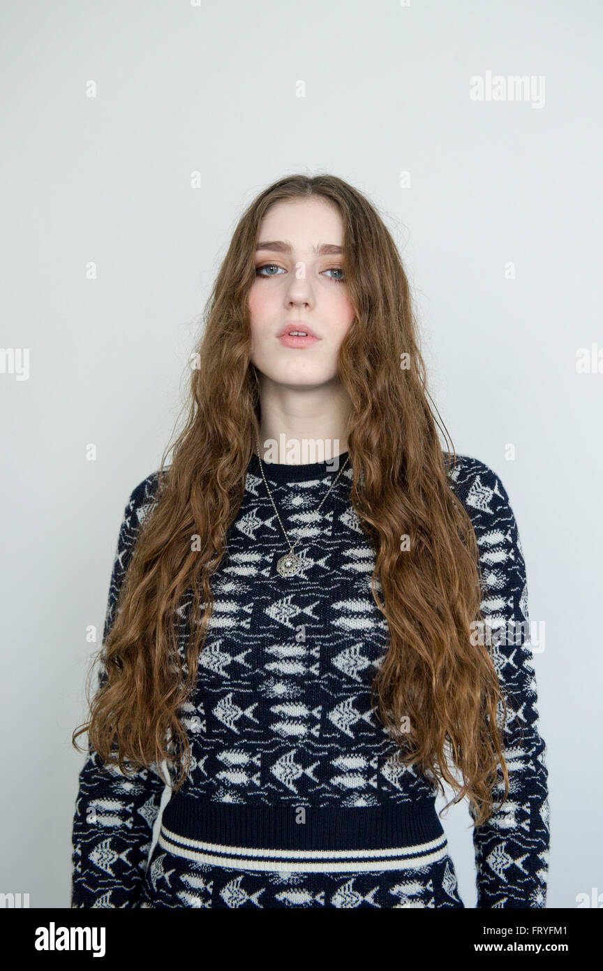 Berlin, Germany. 24th Mar, 2016. The singer Birdy posing before an ...