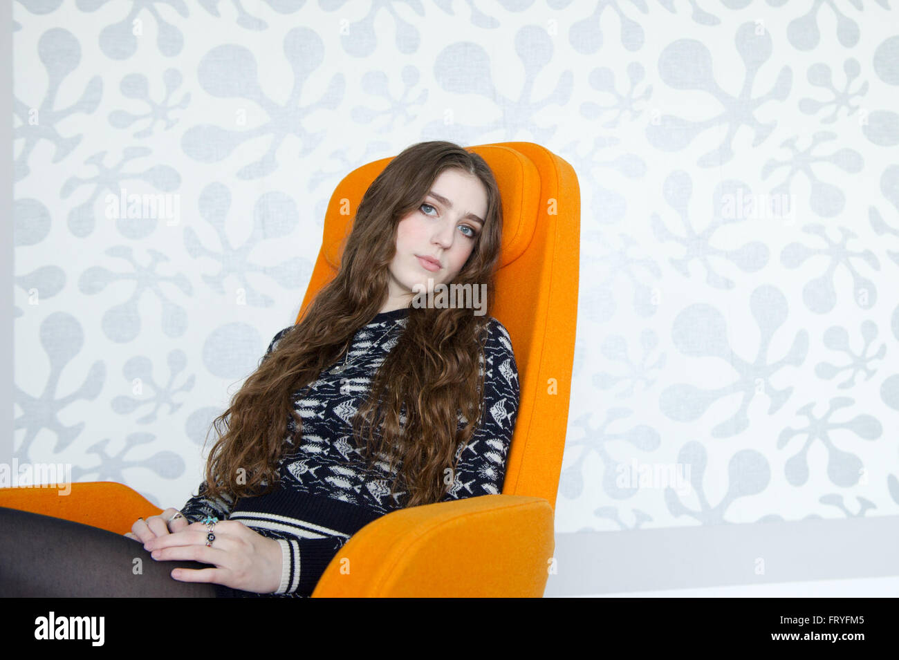 Berlin, Germany. 24th Mar, 2016. The singer Birdy posing before an ...