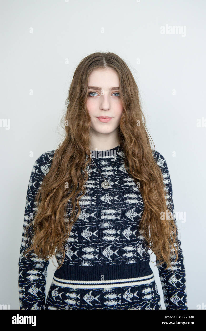 Berlin, Germany. 24th Mar, 2016. The singer Birdy posing before an ...