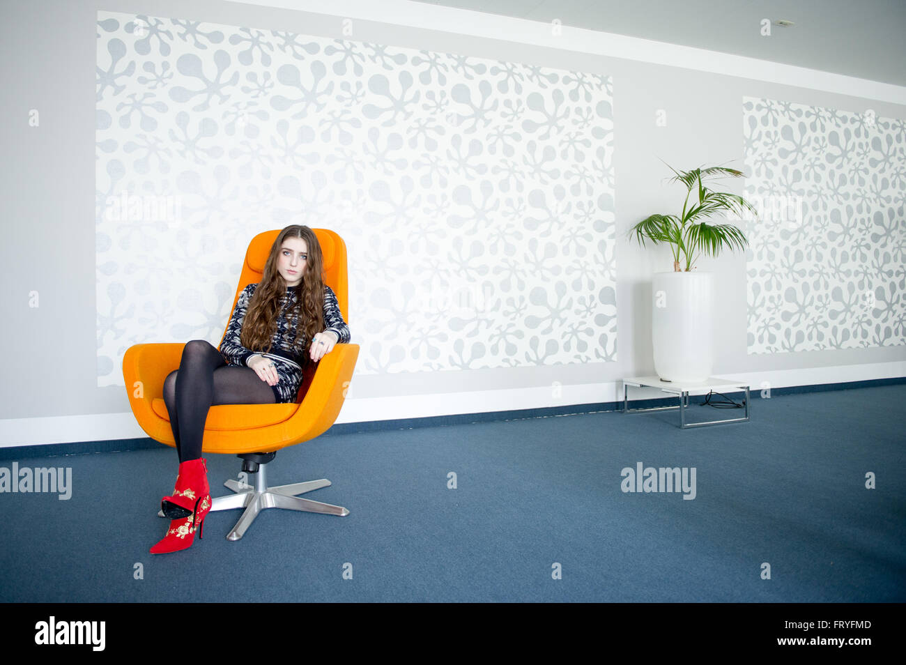 Berlin, Germany. 24th Mar, 2016. The singer Birdy posing before an ...