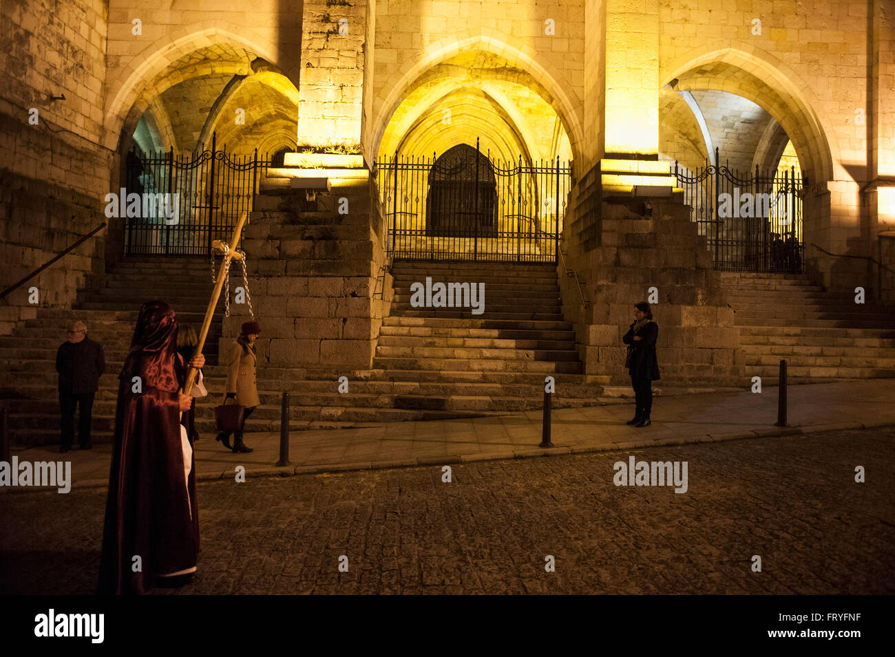 SANTANDER,SPAIN. 24TH MARCH, 2016 A Nazarene carrying a cross during ...