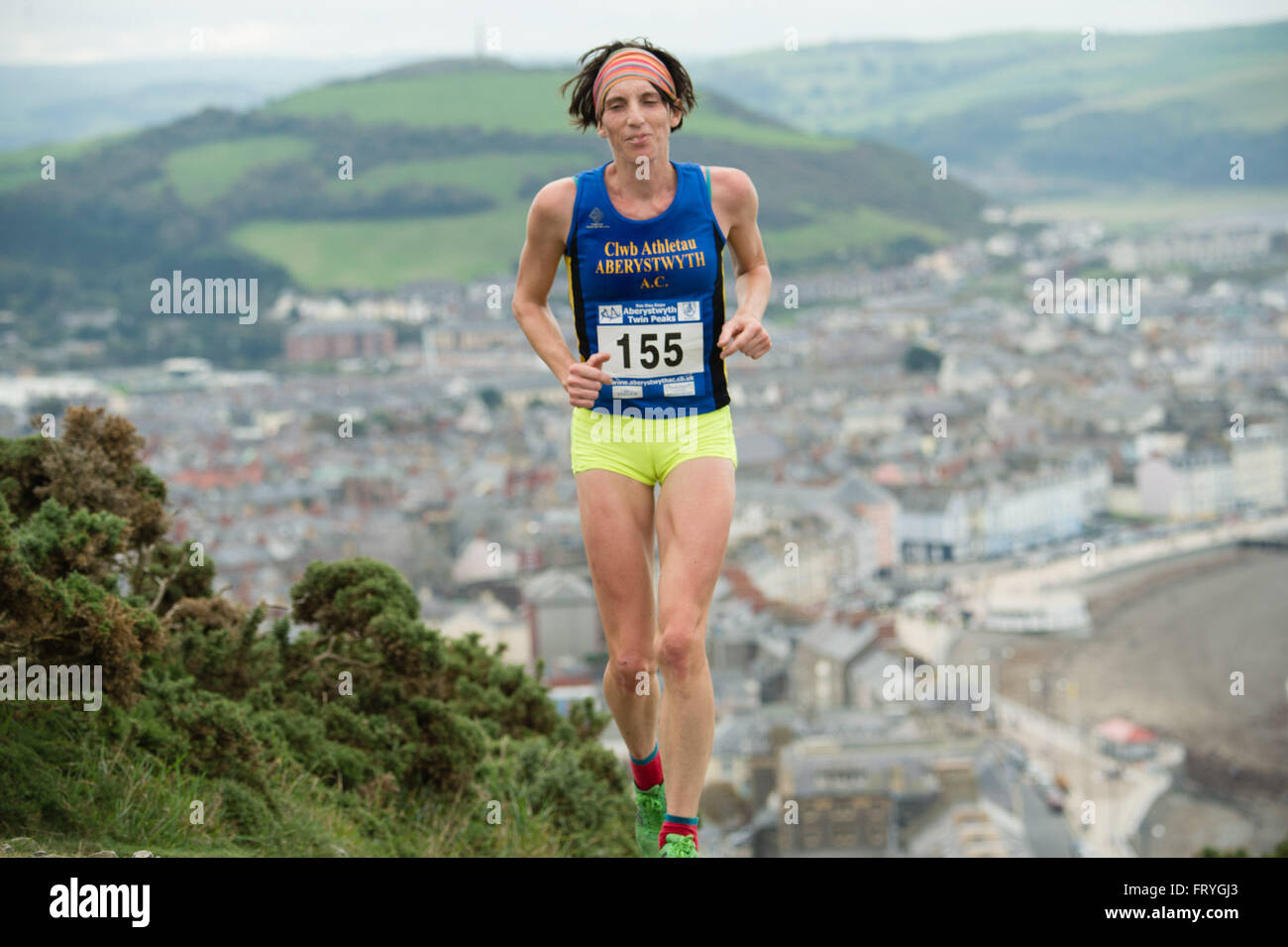 FILE PHOTO: LAUREN JESKA running in the Aberystwyth Twin Peak race on ...