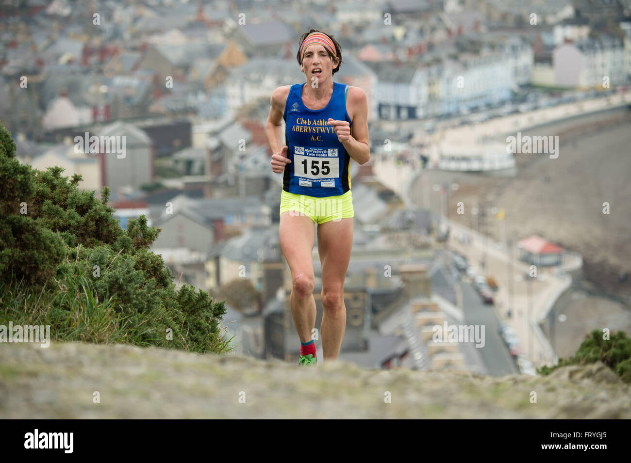 FILE PHOTO: LAUREN JESKA running in the Aberystwyth Twin Peak race on ...