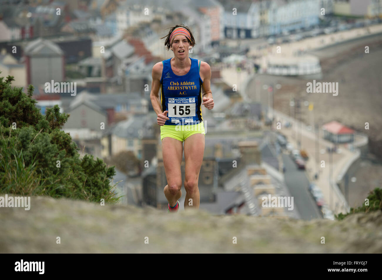 FILE PHOTO: LAUREN JESKA running in the Aberystwyth Twin Peak race on ...