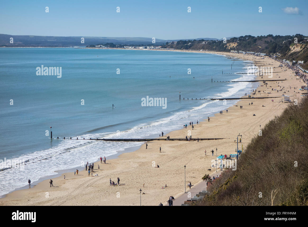 West Beach and Poole Bay with Canford Cliffs and Sandbanks in the ...