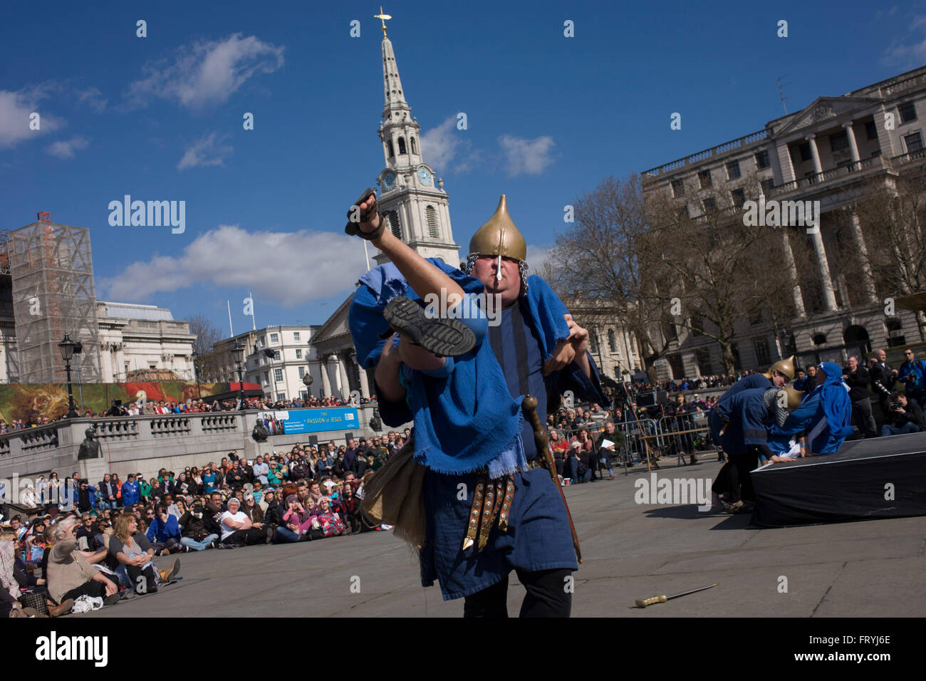 London, UK. 25th March, 2016. The Passion of Jesus is performed in ...