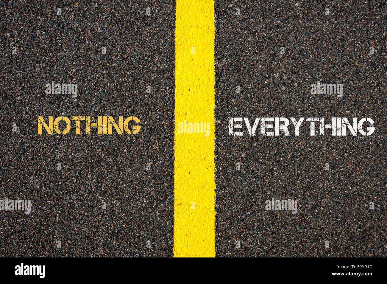 Everything nothing road sign hi-res stock photography and images - Alamy