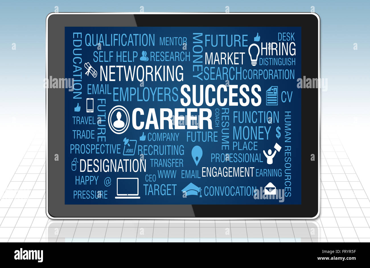 Career and Job Success Concept in tablet PC Stock Photo - Alamy
