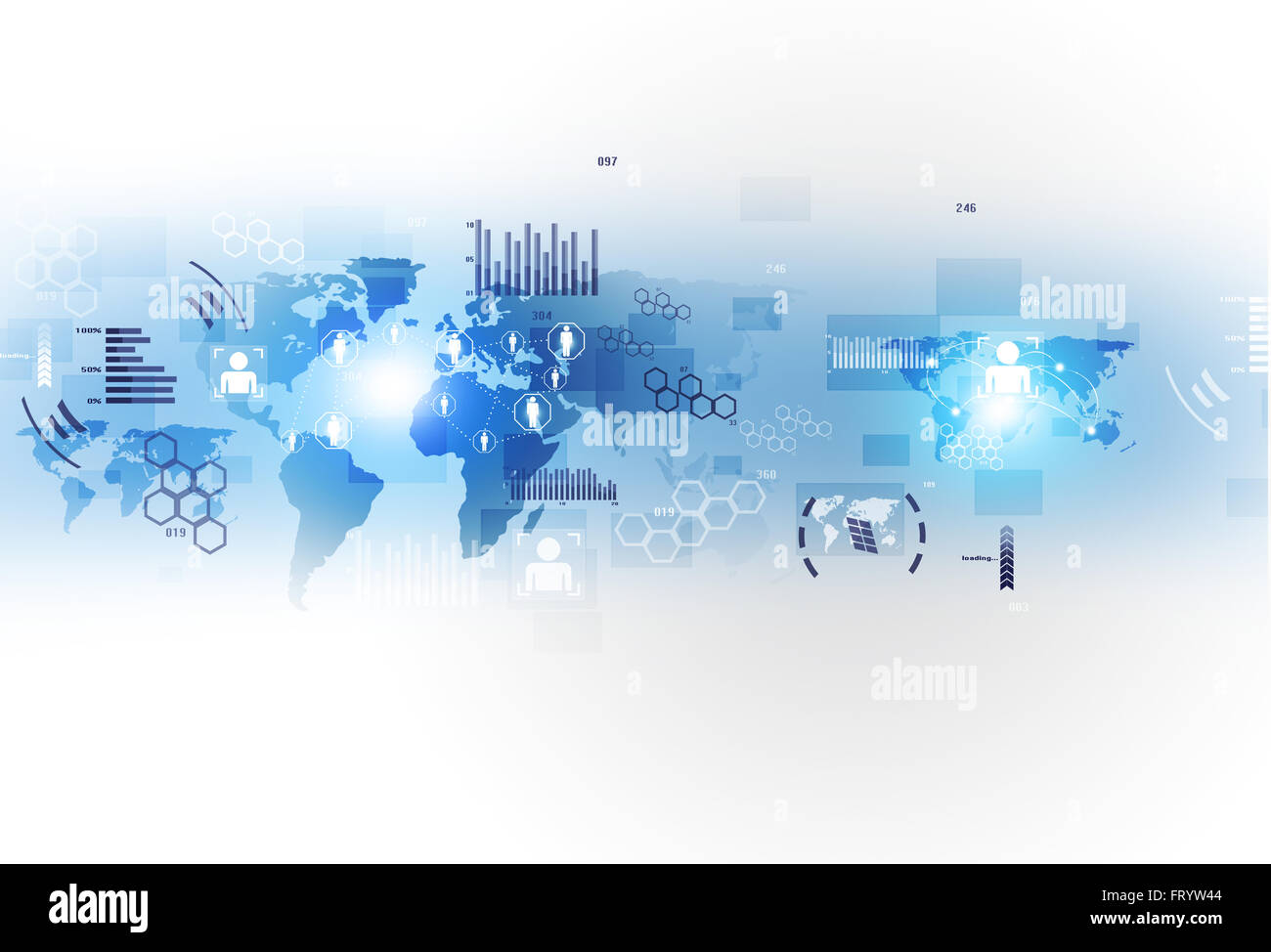 network concept global web connections technology interface Stock Photo ...