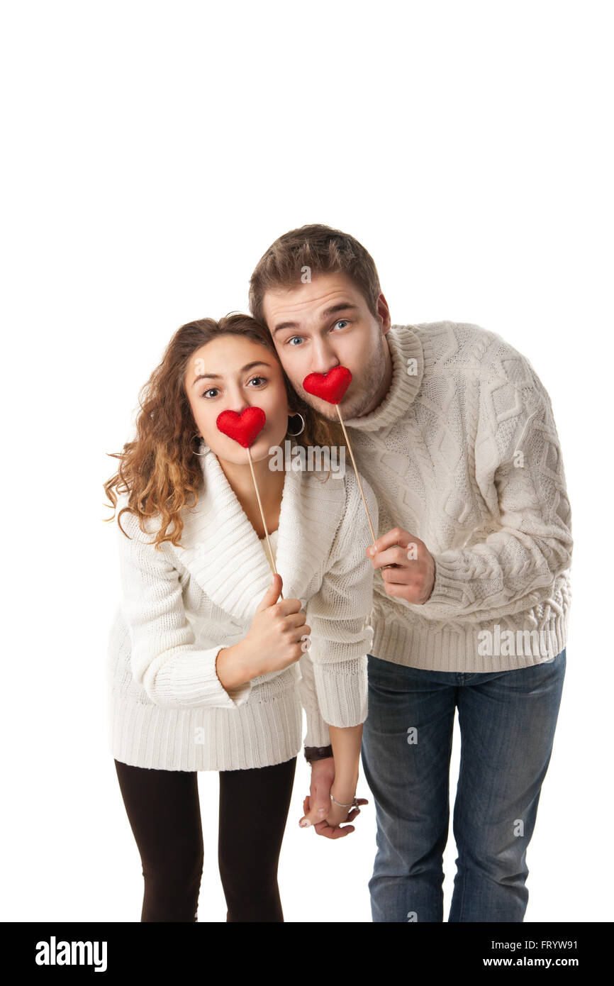 Smiling face with hearts Cut Out Stock Images & Pictures - Alamy