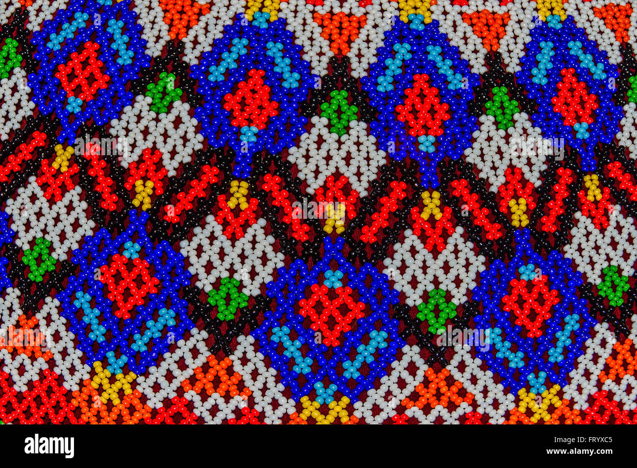 Abstract Bead Pattern From Greenland Cape Museum Oxford UK Stock Photo ...