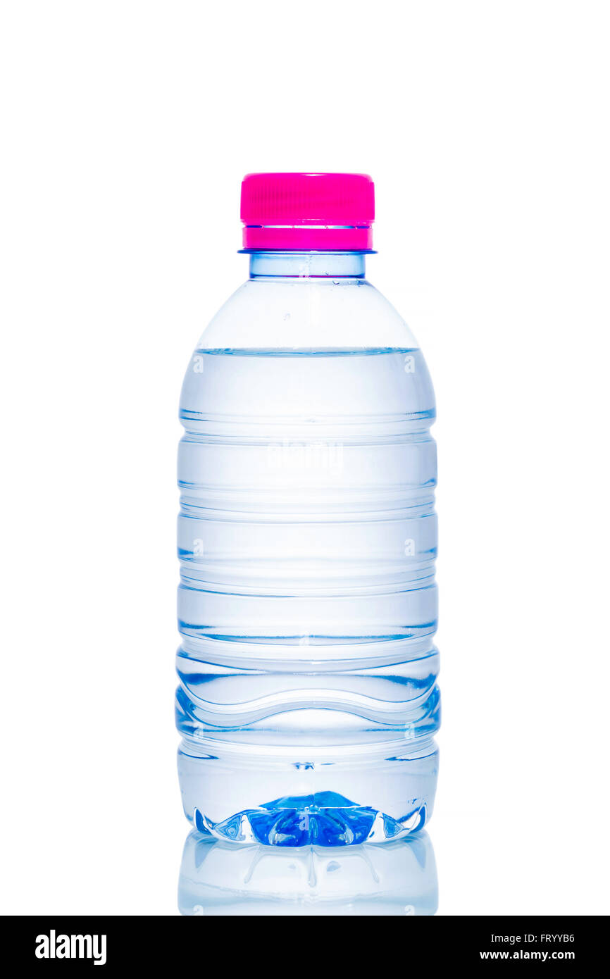 Plastic water bottles isolated white background Stock Photo - Alamy