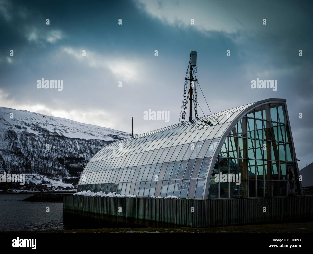 Polar explorer ship Polstjerna at Polaria museum, Tromso, Norway Stock ...