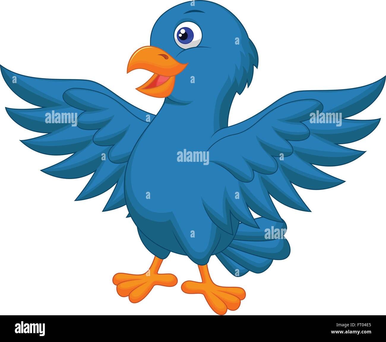 Blue bird cartoon Stock Vector Image & Art - Alamy