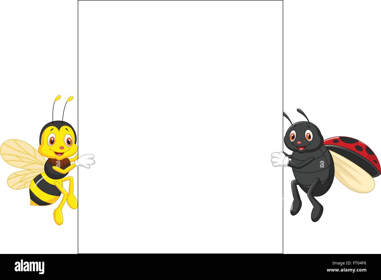 Cartoon bee holding sign hi-res stock photography and images - Alamy