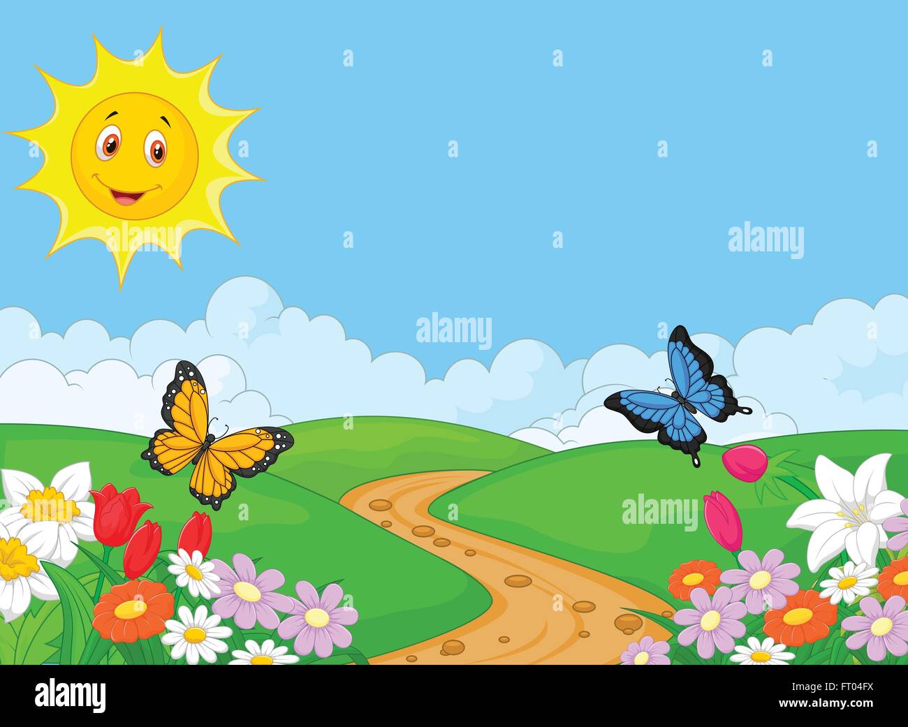 Clouds and road Stock Vector Images - Alamy