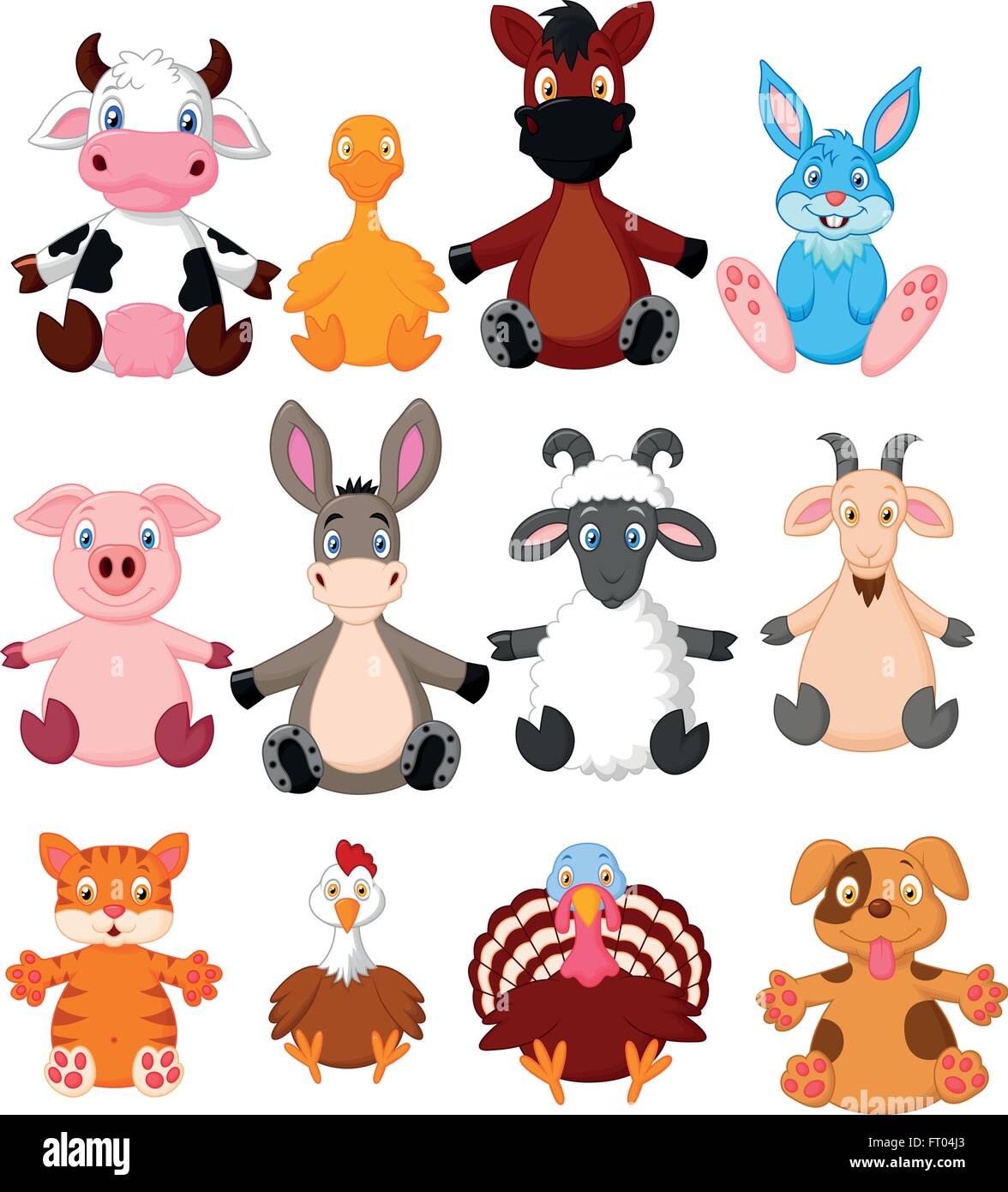 Farm animal cartoon collection Stock Vector Image & Art - Alamy