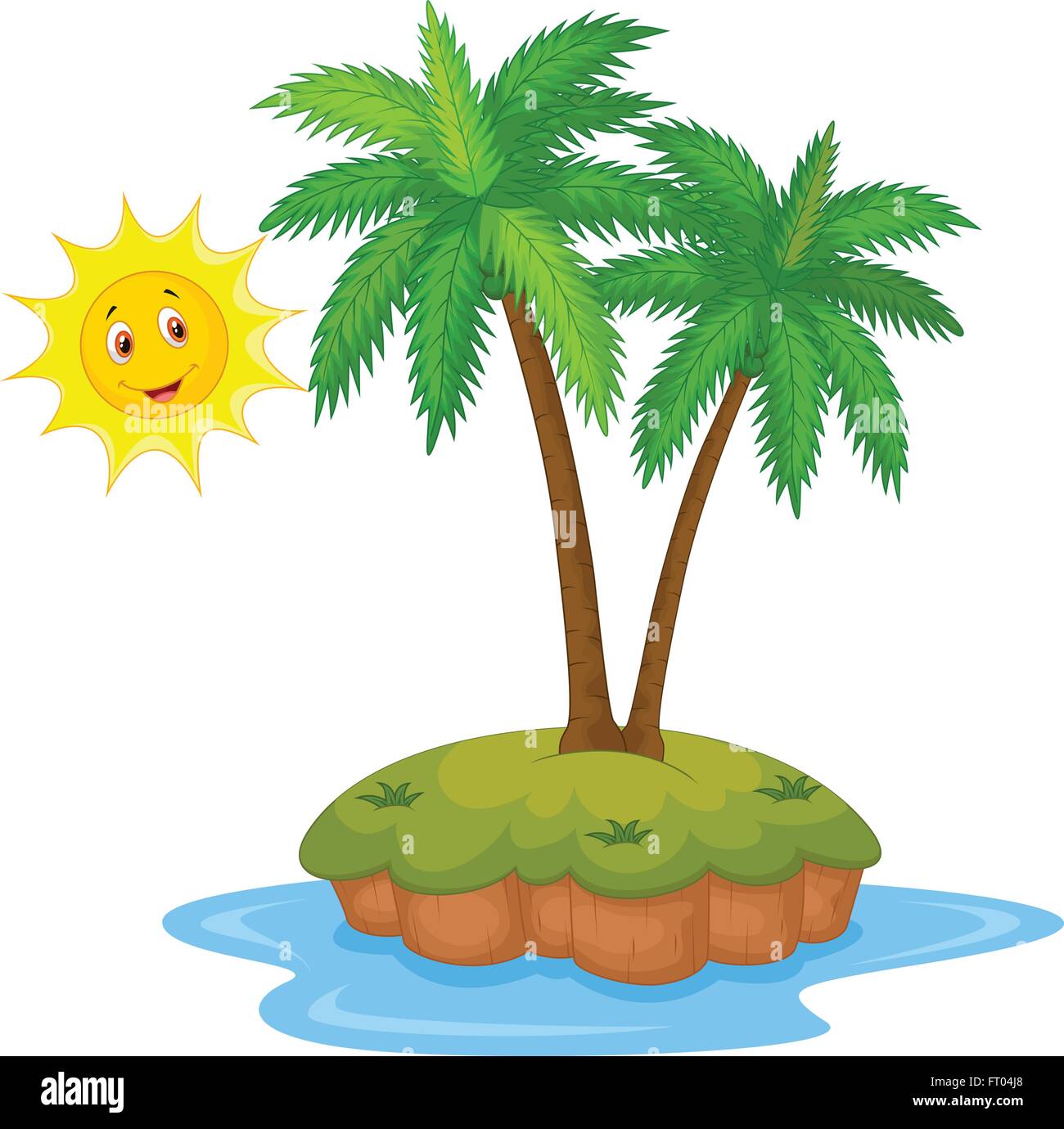 Illustration of tropical island Stock Vector Image & Art - Alamy