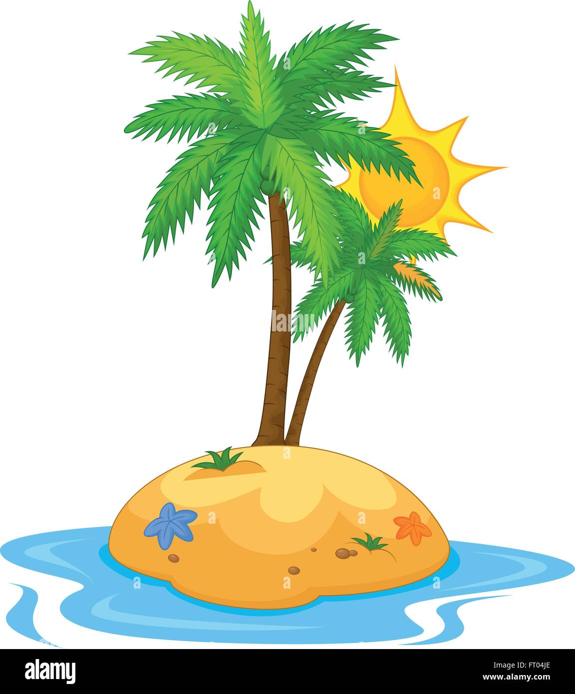 Illustration of tropical island Stock Vector Image & Art - Alamy